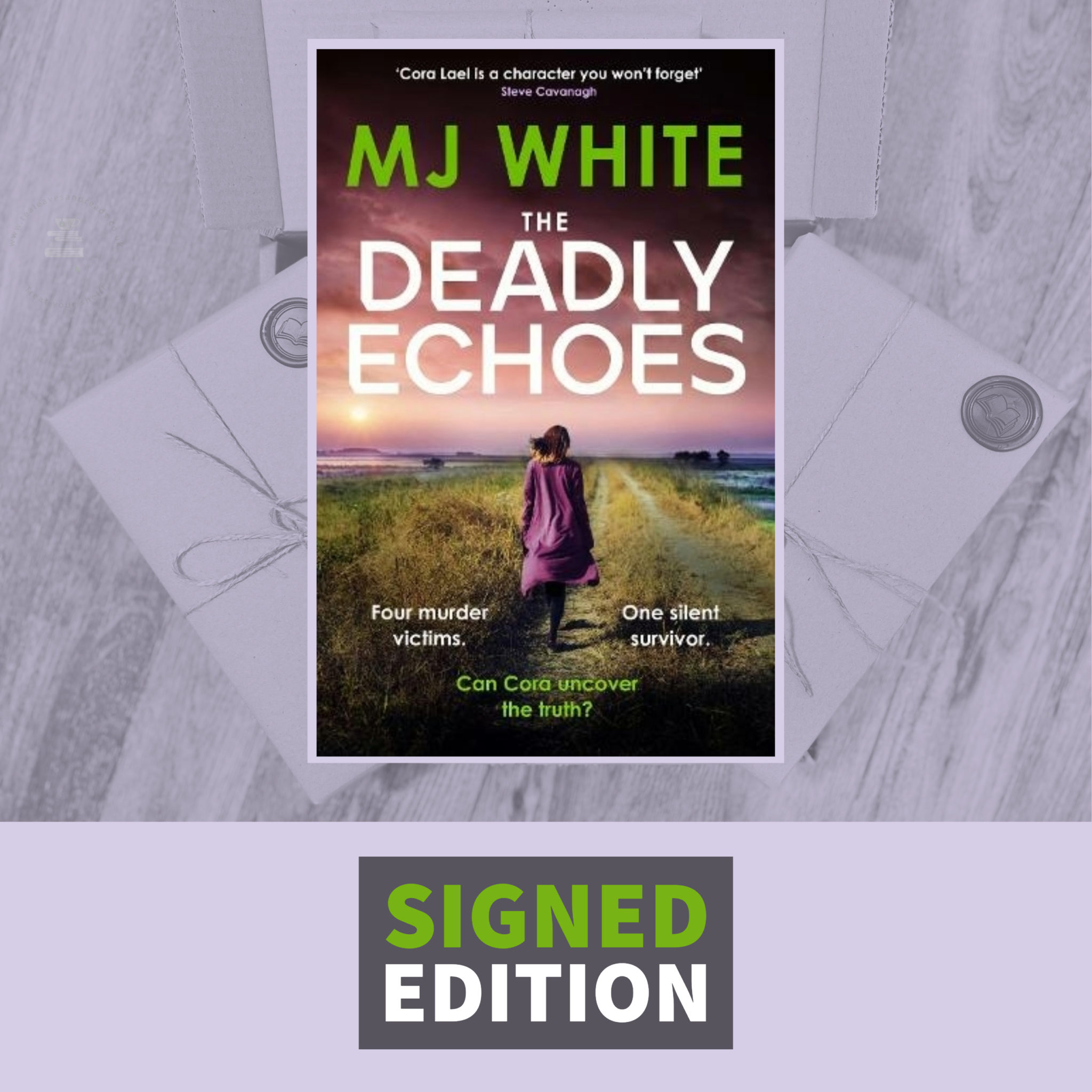 The Deadly Echoes by MJ White (Signed by the Author) Cora Lael #4 - Tea Leaves & Reads